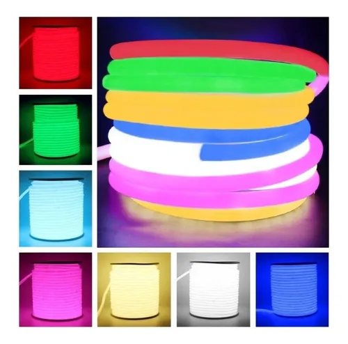 Tira Neon De Manguera Led Flexible 5 Mts Eliminador Ip65 Meses Sin