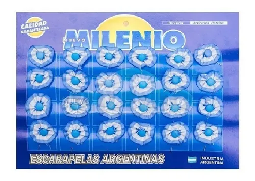 Escarapela Redonda Nuevo Milenio Con Boton X24 Unidades Escarapela Redonda Nuevo Milenio Con Boton X24 Unidades