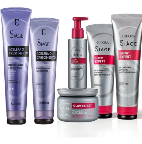 Kit Siage Eudora Acelera Crescimento + Glow Expert Kit Siage Eudora Acelera Crescimento + Glow Expert