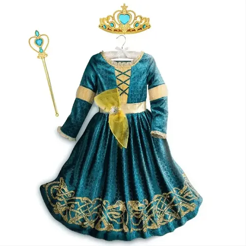 Disfraz Infantil Princesa Mérida Personaje Valiente Vestido Cuotas