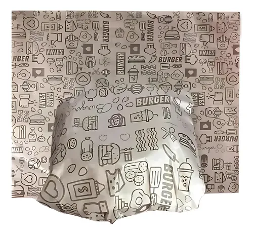 Papel Acoplado, Hambúrguer, Lanches 36x45cm 500 Unidades. | Frete grátis
