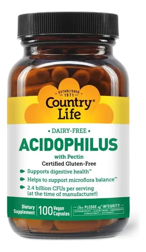 Acidophilus Con Pectina Country Life 100 Cápsulas Sin Sabor | Cuotas ...