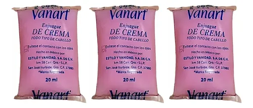 3 Enjuagues De Cremas Vanart Bolsita 80s | MercadoLibre