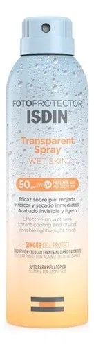 Protector Solar Isdin Wet Skin Transparent Spray Spf50 200ml | MercadoLibre