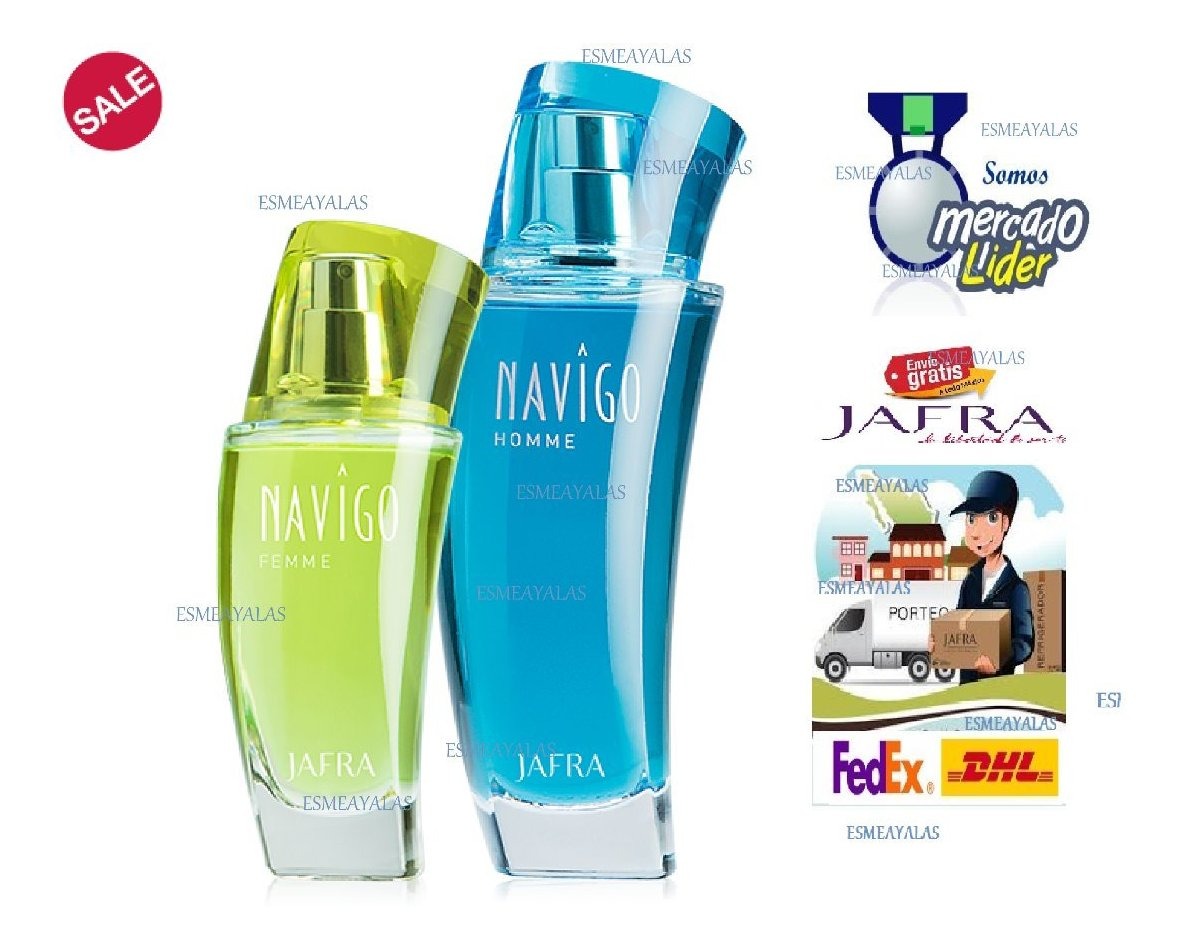 Jafra Navigo Set 2 Perfumes: Hombre+ Mujer Envío Gratis | Envío gratis