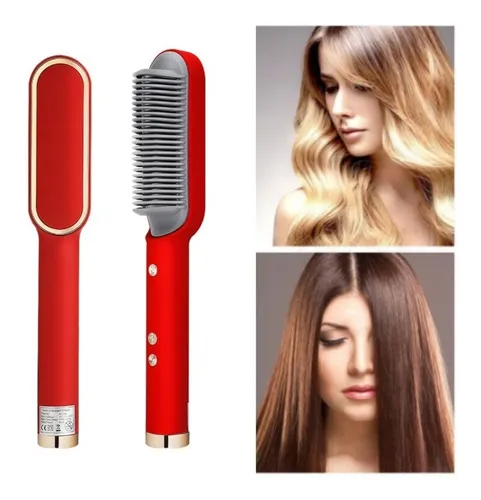 Cepillo Alisador Eléctrico Bivolt 3 En 1 Para Rizar El Cabello 110 V