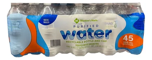 Agua Purificada 500 Ml Member's Mark Paquete De 45 Botellas | Meses sin interés