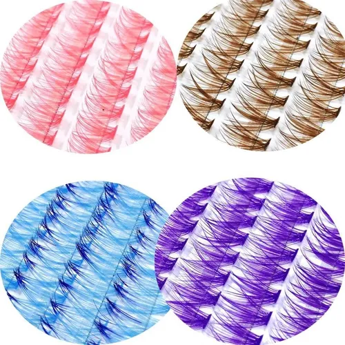 Pestañas De Colores En Racimo Efecto Rimel Punto A Punto Cuotas Sin