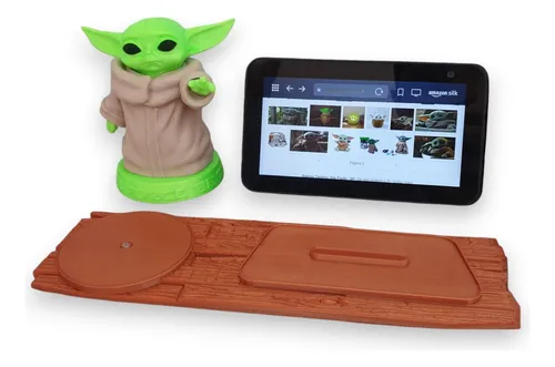 Suporte Baby Yoda Amazon Alexa Echo Show 5 - Decoração Suporte Baby Yoda Amazon Alexa Echo Show 5 - Decoração