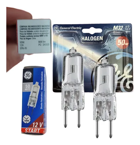 Lampara Bi Pin Halogena General Electric 12v 50w 3000k Bipin Lampara Bi Pin Halogena General Electric 12v 50w 3000k Bipin