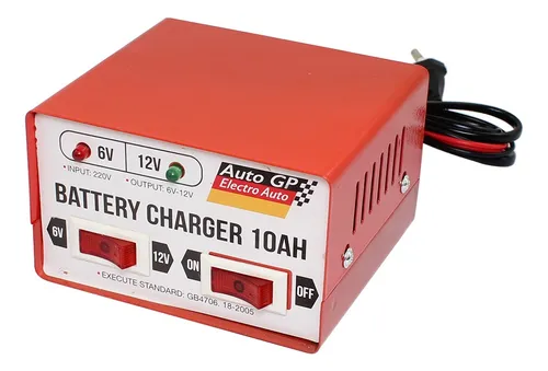 Cargador De Bateria Auto Moto Cuatri 12v 6v 10 Amp Cuotas Sin Interés