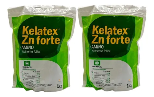 Paquete De 2 Kelatex Zn Forte 1 Kg Zinc Envío Gratis