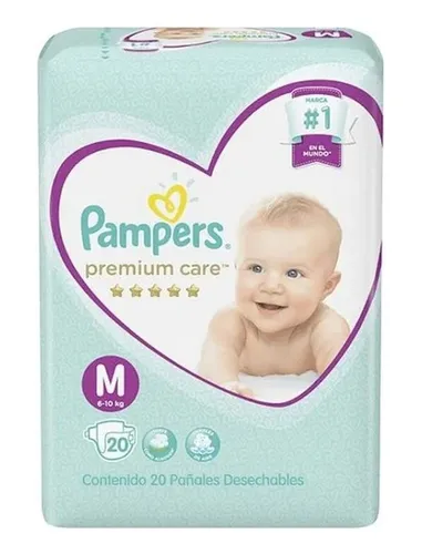 Pañal Pampers Premium Care M20 4 Pack 80 Unidades Cuotas Sin Interés