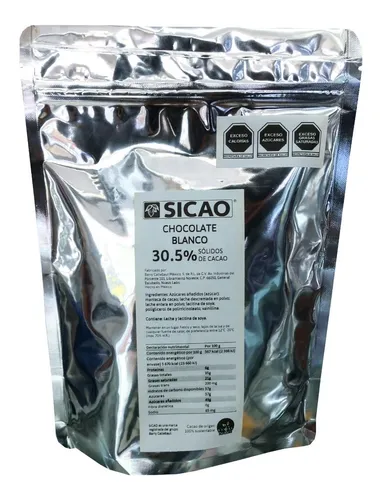 Chocolate Blanco Para Derretir Sicao 30.5% Cacao 250gr | MercadoLibre
