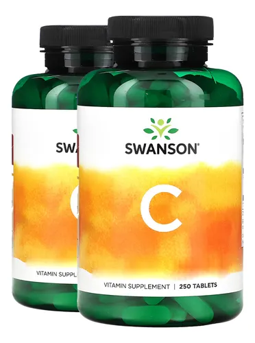 Vitamina C 1000mg Rosa Mosqueta Swanson 250tab 2un Sabor Sem Sabor | Parcelamento sem juros