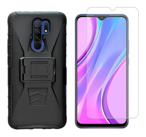 Mica Funda Uso Rudo Clip Para Xiaomi Redmi 9