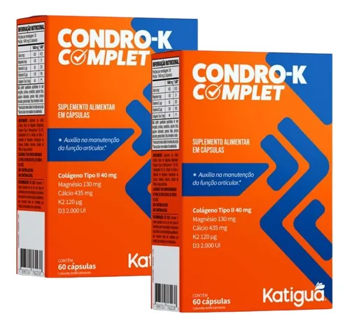 Kit 2 Suplemento Condro-k Complet Colágeno Tipo Ii 60cps Ktg ... Kit 2 Suplemento Condro-k Complet Colágeno Tipo Ii 60cps Ktg ...