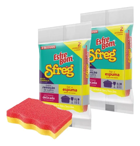 Esponja Esfre Bom Bettanin Sfreg Dupla Face - 2 Pac | MercadoLivre Esponja Esfre Bom Bettanin Sfreg Dupla Face - 2 Pac | MercadoLivre