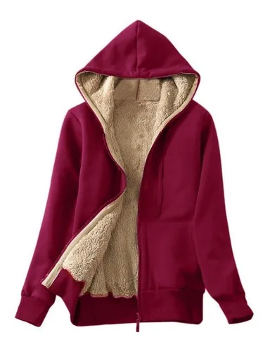 Cabolsa Feminino De Inverno Quente Forrado Sherpa Com Capuz ... Cabolsa Feminino De Inverno Quente Forrado Sherpa Com Capuz ...