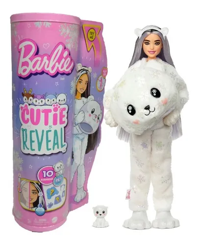 Muñeca Barbie Cutie Reveal Oso Polar Botarga | Envío gratis Muñeca Barbie Cutie Reveal Oso Polar Botarga | Envío gratis