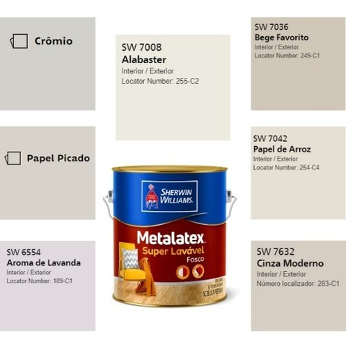 Tinta Premium Sherwin Williams Metalatex Fosco Cores 3,6lts ... Tinta Premium Sherwin Williams Metalatex Fosco Cores 3,6lts ...