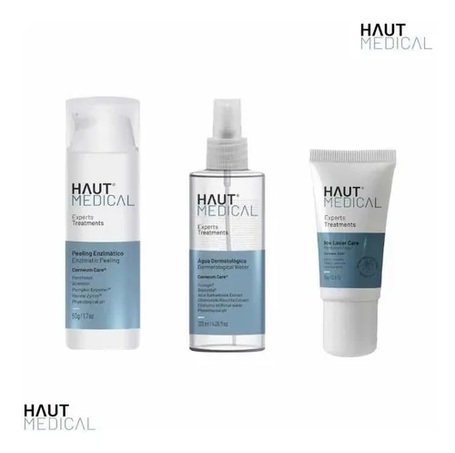 Haut Kit Peeling Enzimático + Água Dermatológica + Ice Laser - Essência ... Haut Kit Peeling Enzimático + Água Dermatológica + Ice Laser - Essência ...