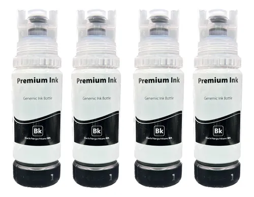 Kit 4 Tintas Pretas Compatível Para Uso Em Epson L3150 L3250 Kit 4 Tintas Pretas Compatível Para Uso Em Epson L3150 L3250