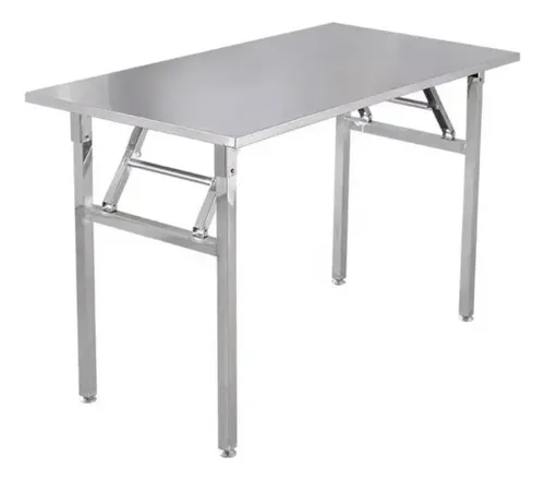 Mesa Rectangular Plegable Komfort De Acero Inoxidable | Envío gratis