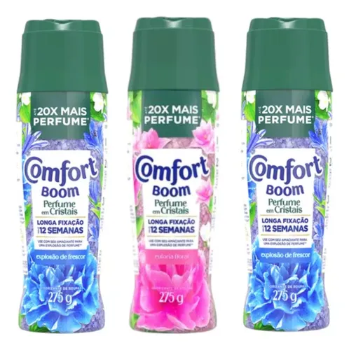 Odorizante De Roupas Comfort Boom Perfume Cristais 2 Aromas | Frete grátis