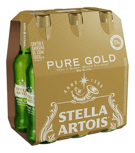 Cerveja Puro Malte Pure Gold Stella Artois 330ml 6 Uni | MercadoLivre Cerveja Puro Malte Pure Gold Stella Artois 330ml 6 Uni | MercadoLivre