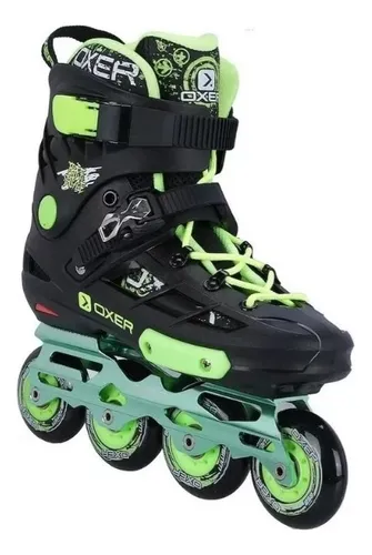Patins Oxer Freestyle Inline Slalom Dourado Abec 9 Moda | Frete grátis Patins Oxer Freestyle Inline Slalom Dourado Abec 9 Moda | Frete grátis