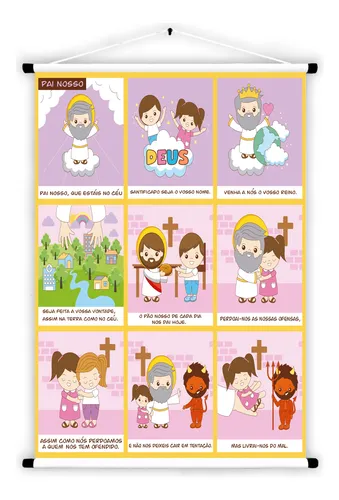 Banner Bíblico Religioso Catequese Oração Pai Nosso | MercadoLivre Banner Bíblico Religioso Catequese Oração Pai Nosso | MercadoLivre