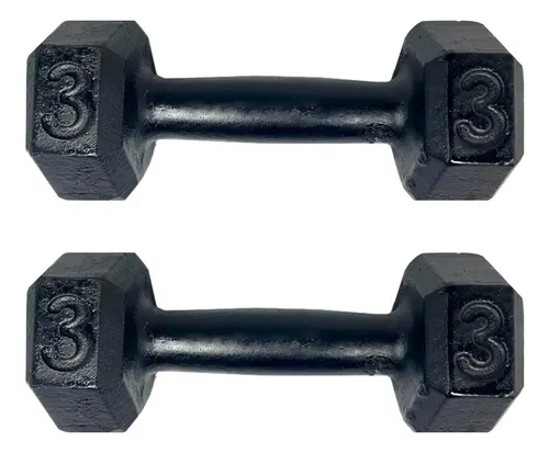 Par Halter Dumbell Peso Para Academia Sextavado Pintado 3kg Cor Preto ... Par Halter Dumbell Peso Para Academia Sextavado Pintado 3kg Cor Preto ...