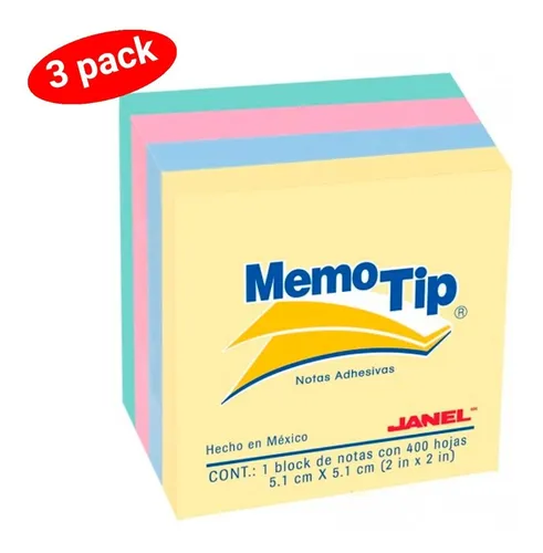 Notas Adhesivas De 5x5cm Colores Pastel C 400 Hojas Memo Tip Mercadolibre