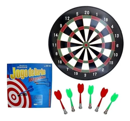 Dardo Jogo De 6 Dardos Tabuleiro Com Alvo Magnético 41cm Mercadolivre