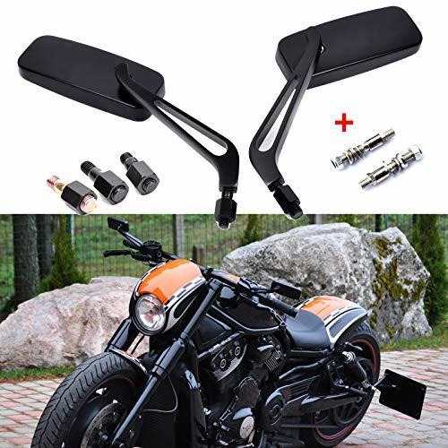 Espejos Retrovisores Negros Rectangulares Motocicleta Negros Cuotas
