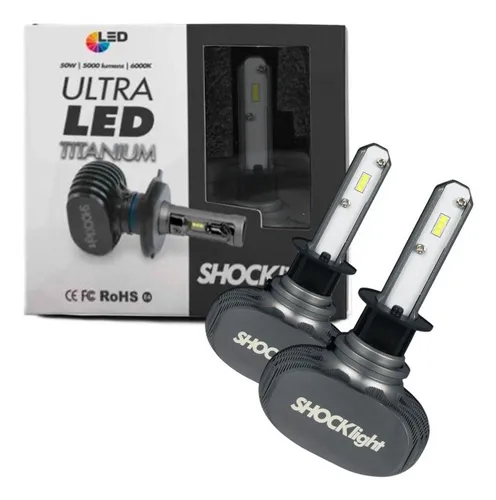 Lampada De Led Para Farol Ultraled Shocklight Titanium H1 ... Lampada De Led Para Farol Ultraled Shocklight Titanium H1 ...
