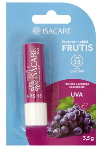 Protector Solar Labial Uva Fps 15 Con Color Frutis Isacare 3,5g ...