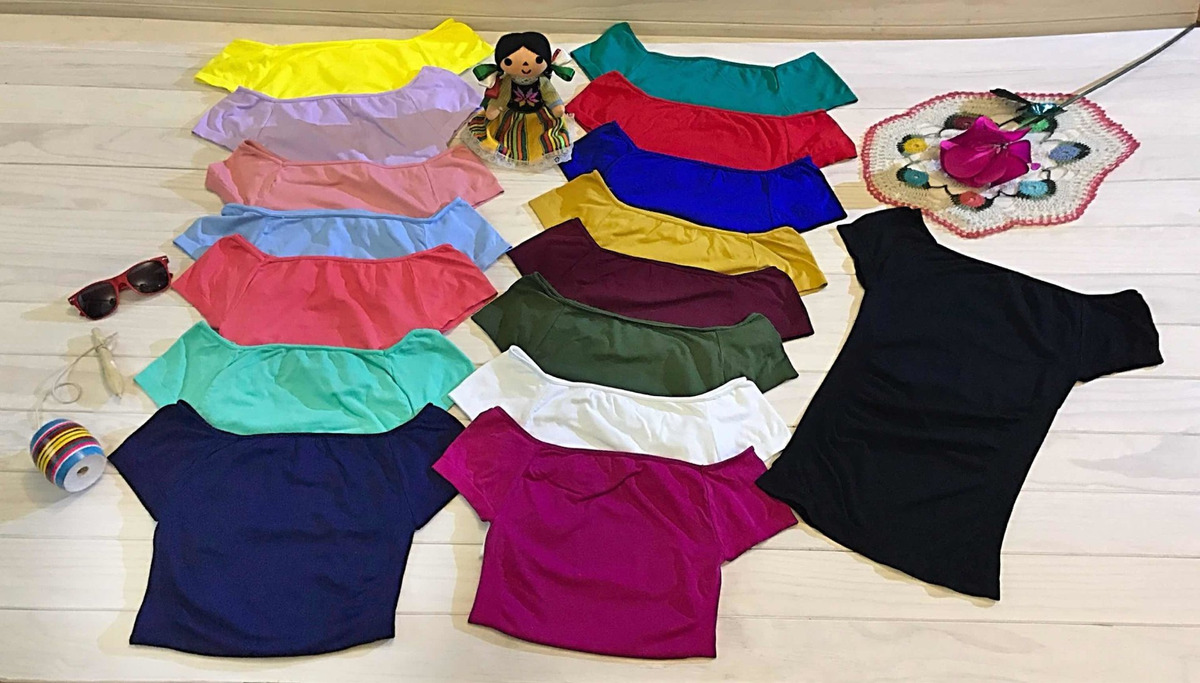 Paquete De 20 Blusas Campesinas Hombros Descubiertos Licra Mercado Libre
