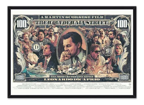 Cuadro Enmarcado Póster El Lobo De Wall Street Cuotas Sin Interés