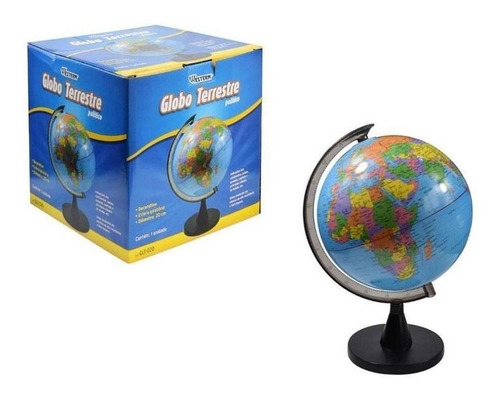 Globo Terrestre De Mesa Mapa Mundi Giratório Médio 22 Cm Parcelamento
