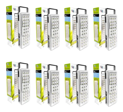 Pack X 8 Luces Luz De Emergencia 30 Leds 15hrs Autonomía Pack X 8 Luces Luz De Emergencia 30 Leds 15hrs Autonomía