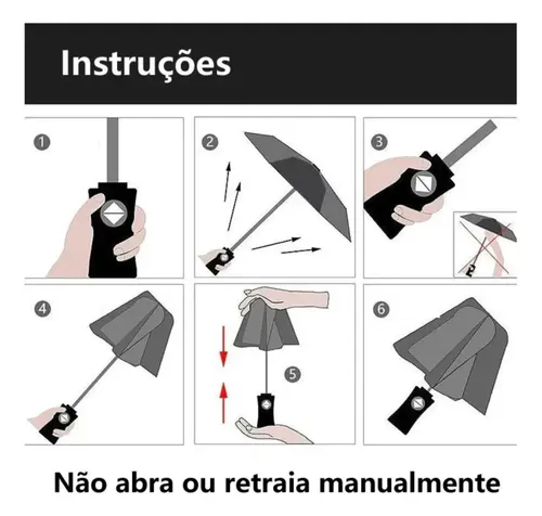 Guarda Chuva Automático Abre Reforçado Contra Vento Proteção | MercadoLivre