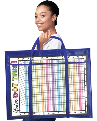 Carson Dellosa Deluxe Pocket Chart Tote Bag Organiz Envío Gratis