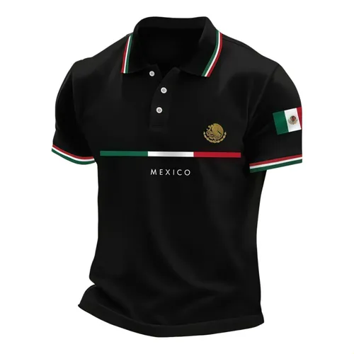 Camisa Mexicana Para Hombre Con Estampado De Bandera De Méxi | Meses ...