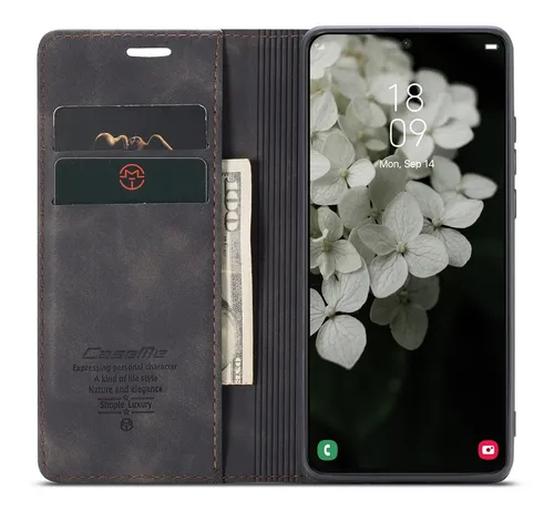 Funda De Piel Con Tapa Para Galaxy S22 S22 Plus Y Ultra Wallet Color