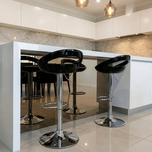 Banqueta Alta Cozinha Americana Bar Tulipa Giratória Kit 02 Acabamento ...