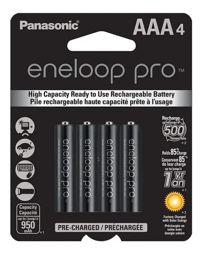 Baterias Recargables Panasonic Eneloop Pro 4 Aaa Alta Cap Mercadolibre