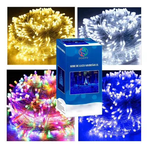 Série Christmas 200 lâmpadas LED multicoloras/frias/quentes - 10 m de ...