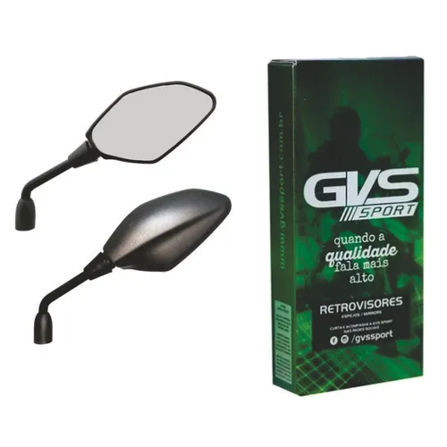 Retrovisor Moto Gvs Mt 03 07 09 Convexo Haste Fixa Par Y Parcelamento